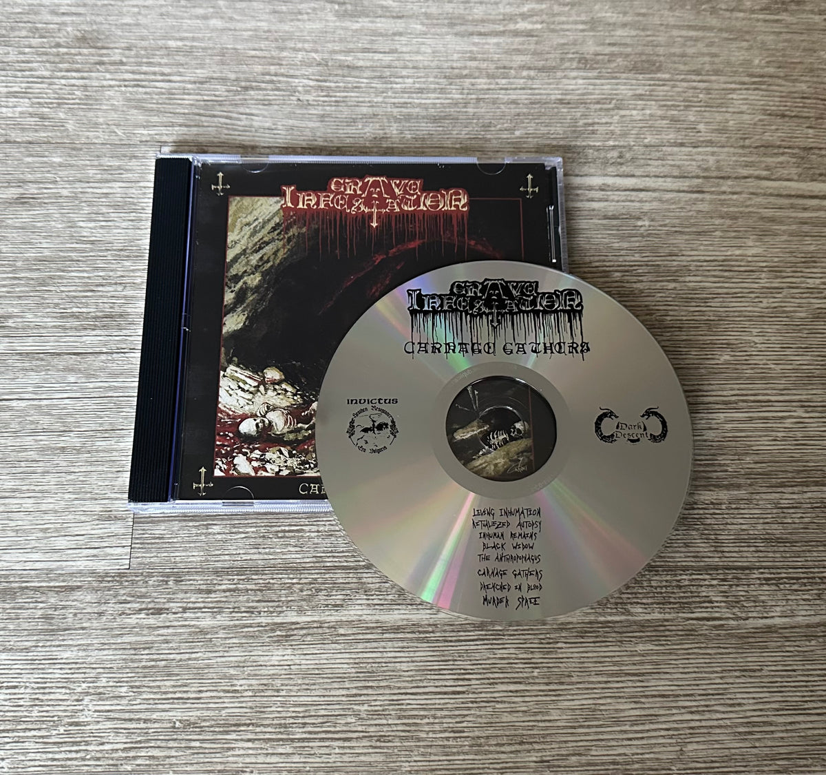 Grave Infestation - Carnage Gathers CD (Dark Descent) – Carbonized Records