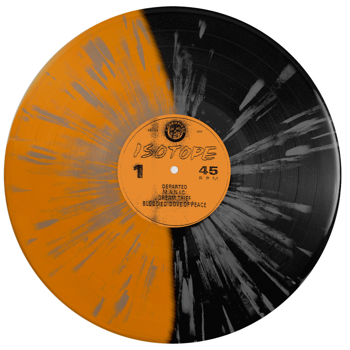 Isotope - "S/T" Orange and Black Half ‘N’ Half with Gray Splatter LP ...